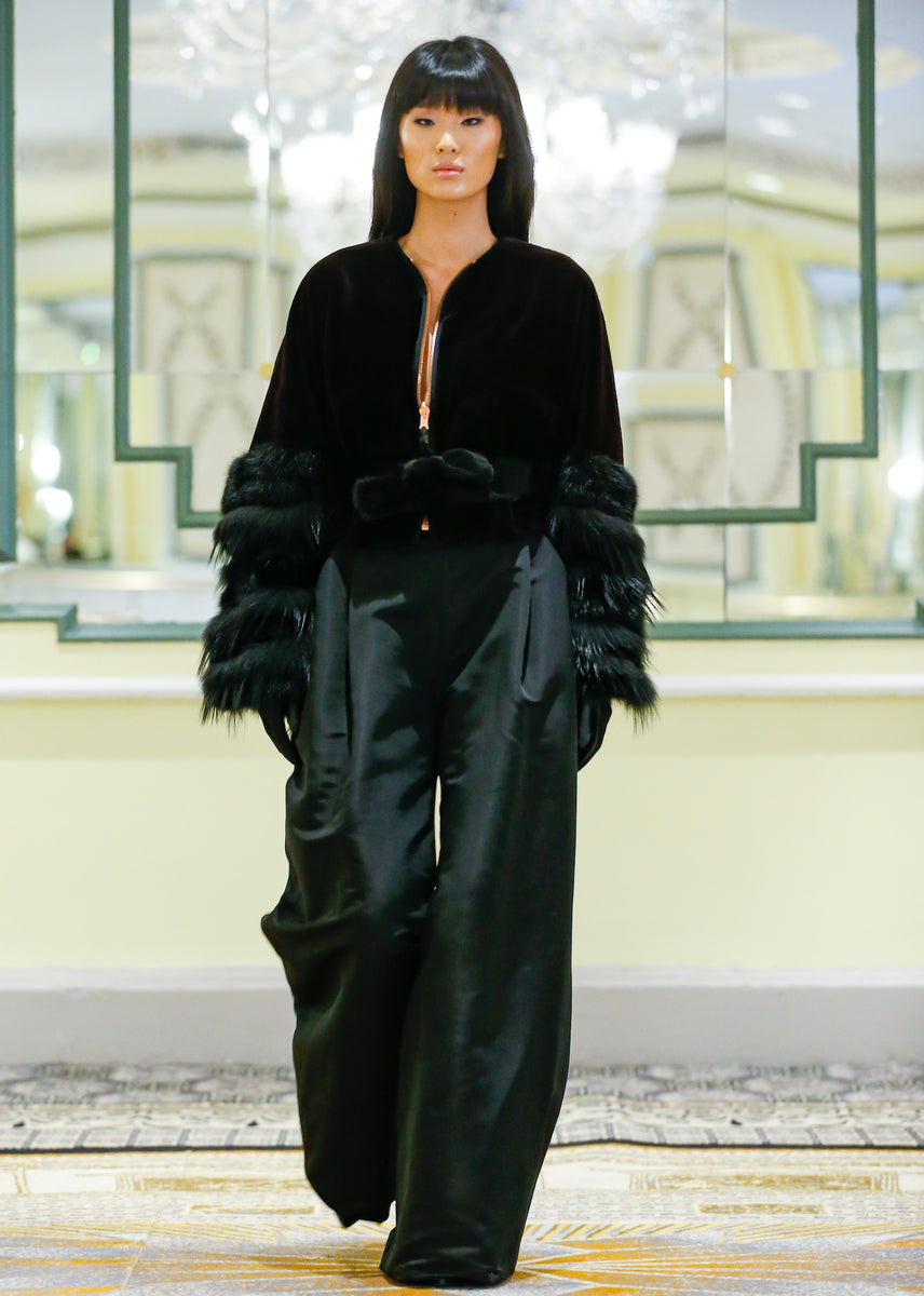 Black Sheared Mink with Sable and Fox Bolero – Dennis Basso