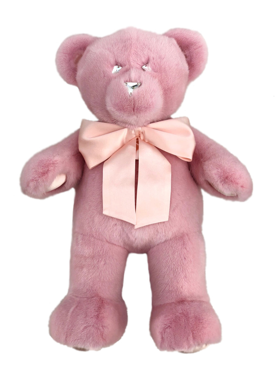 ROSE PINK MINK TEDDY BEAR LARGE – Dennis Basso